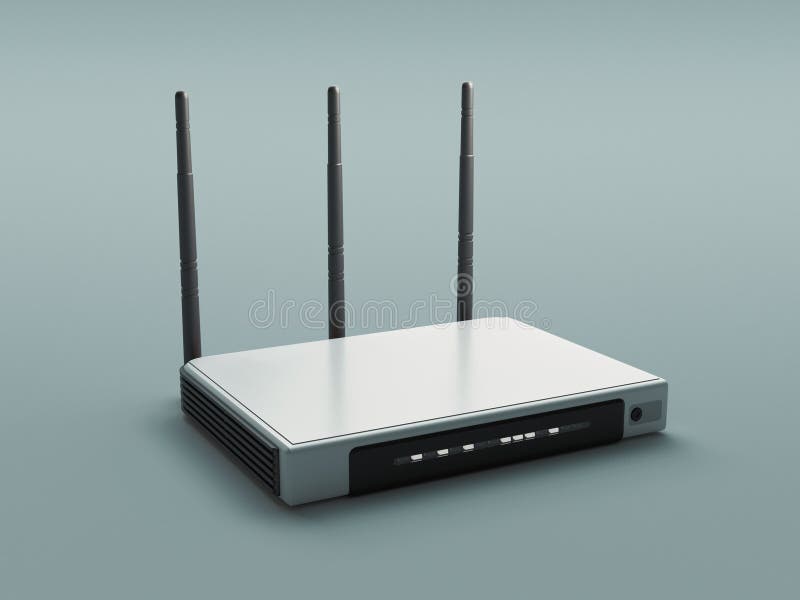 Router Wireless, 3d Rendering, Wi Fi Stock Illustration - Illustration ...