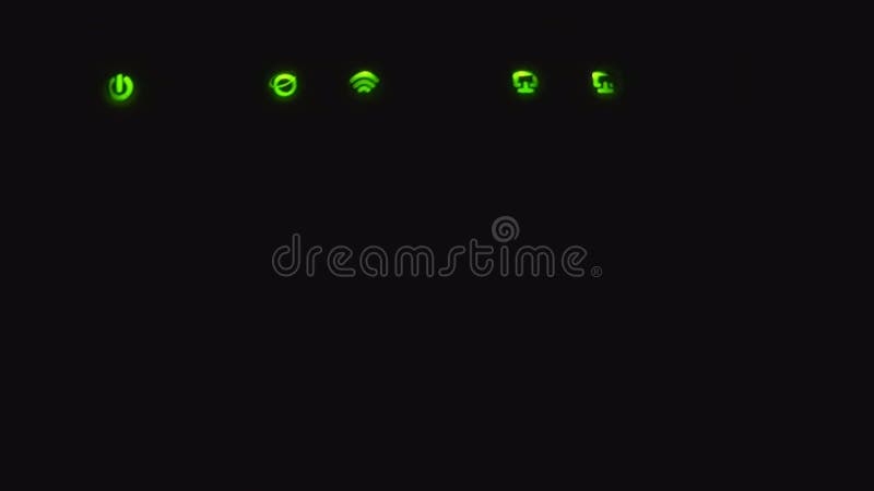 Green Modem LEDs in the Dark Stock Video - Video of event, cable: 153248659