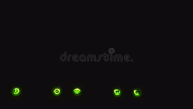 Green Modem LEDs in the Dark Stock Footage - Video of ambient ...