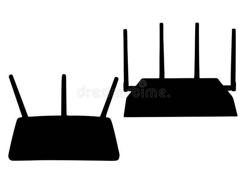 Routers are Great for Home and Office Use. Stock Vector - Illustration ...