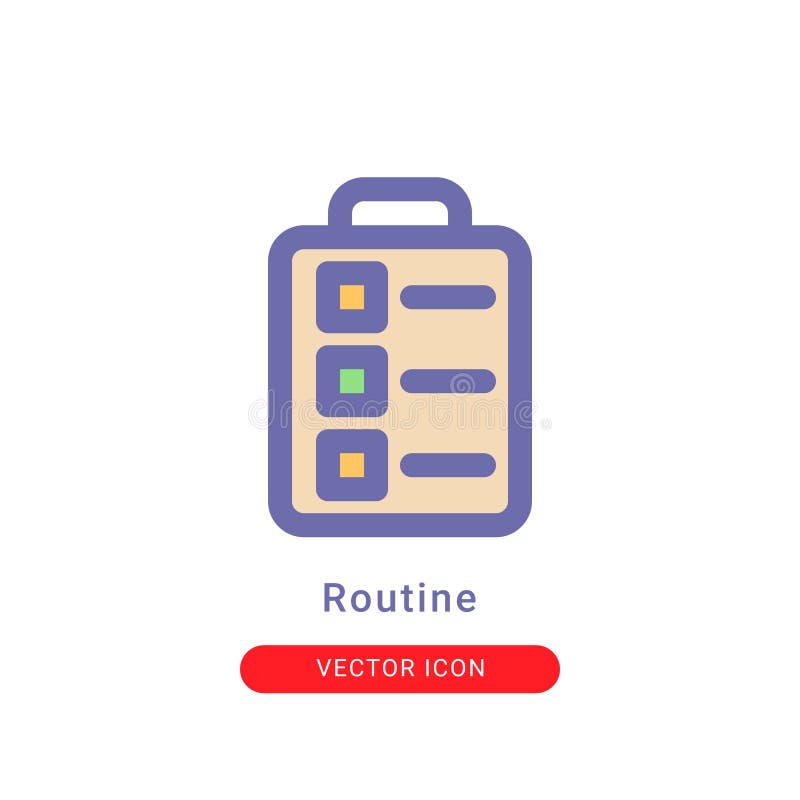 Routine Icon in Filled Color Style. for Your Website Design and Logo ...