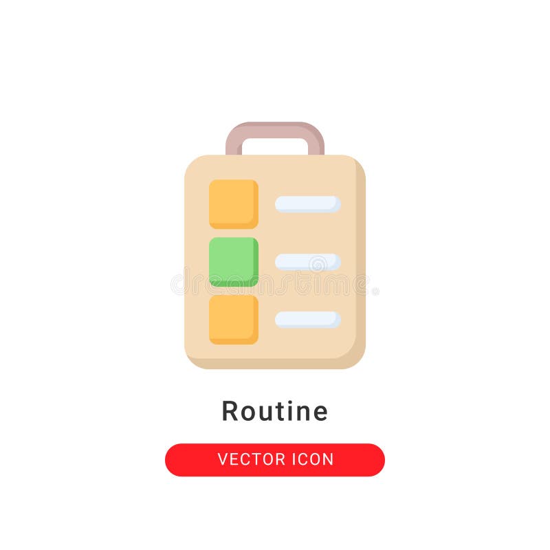 Routine Icon in Flat Style. for Your Website Design and Logo Stock ...