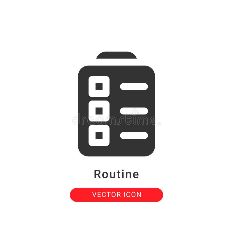 Routine Icon in Glyph Style. for Your Website Design and Logo Stock ...