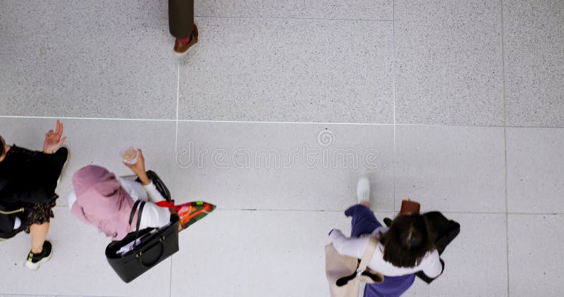 Routine Rush Hours Crowds Passing. People Hurrying during daily ...