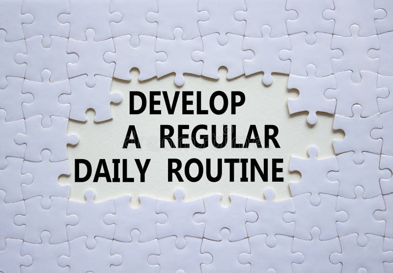 Daily Routine Symbol. Concept Words Develop a Regular daily Routine on ...