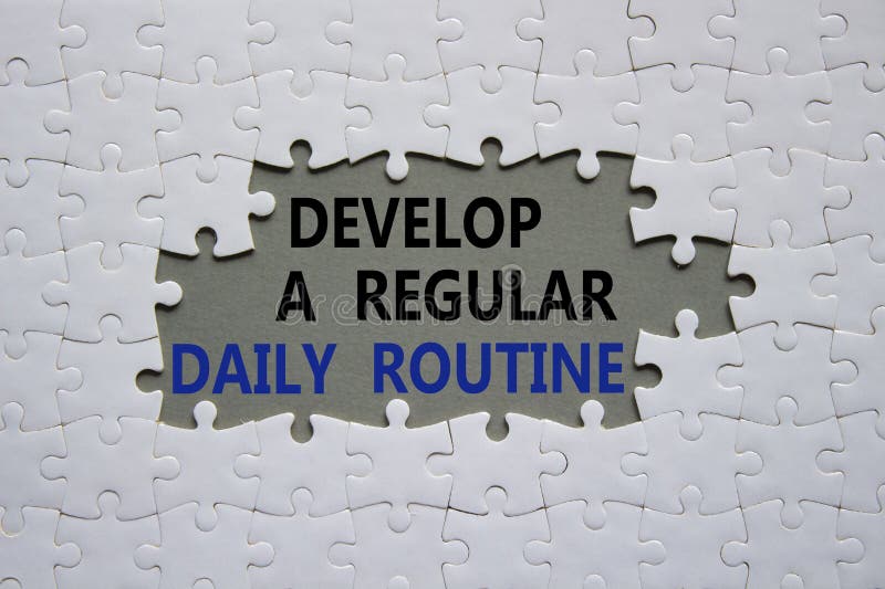 Daily Routine Symbol. Concept Words Develop a Regular daily Routine on ...