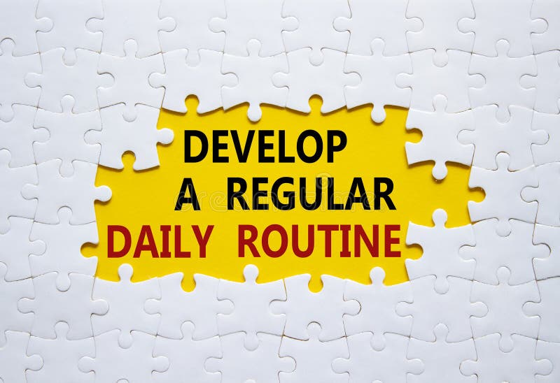 Daily Routine Symbol. Concept Words Develop a Regular daily Routine on ...