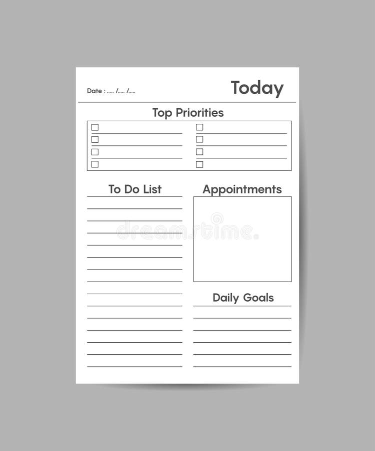 Daily Routines Planner Template Minimalist Planners Business Organizer ...