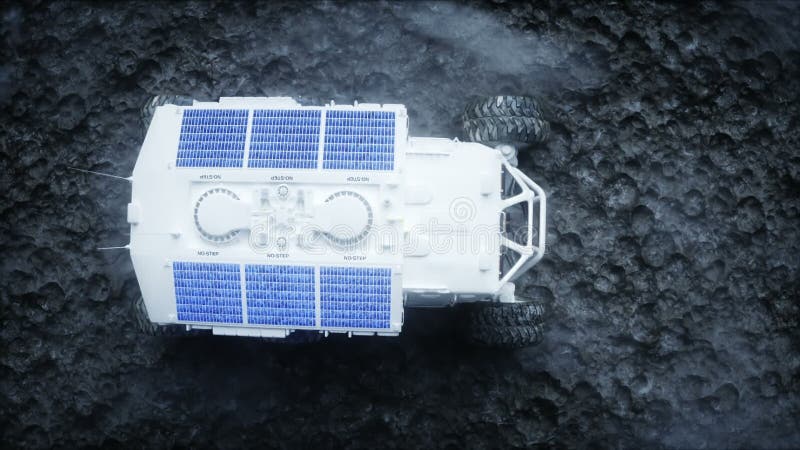 Rover on Alien Planet. Mars Surface. Realistic 3d Animation. Stock ...