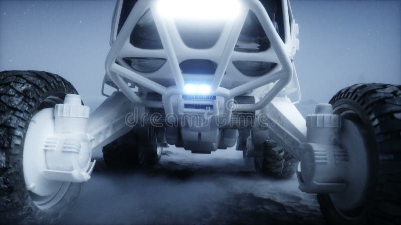 Rover on Alien Planet. Mars Surface. Realistic 3d Animation. Stock ...