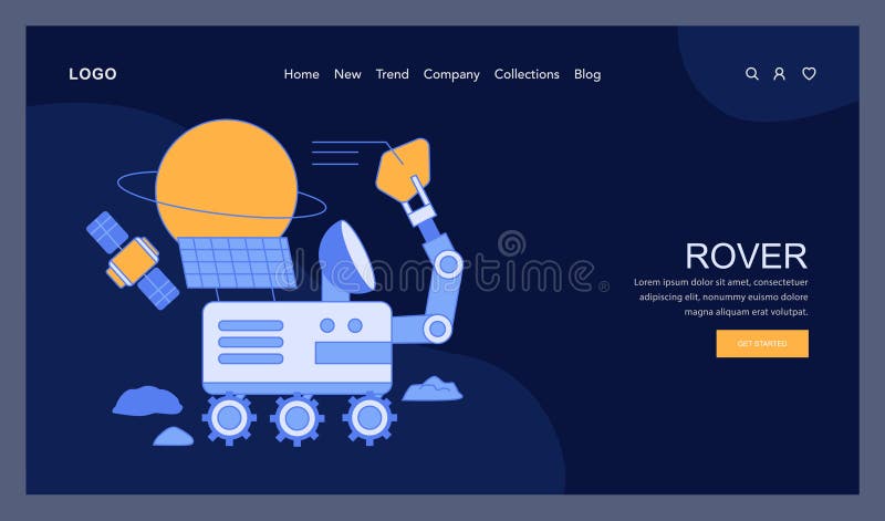 Rover Exploration Concept. Vector Illustration Stock Vector ...