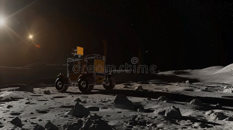 A Rover Explores an Asteroid, Performing Excavation and Extracting ...