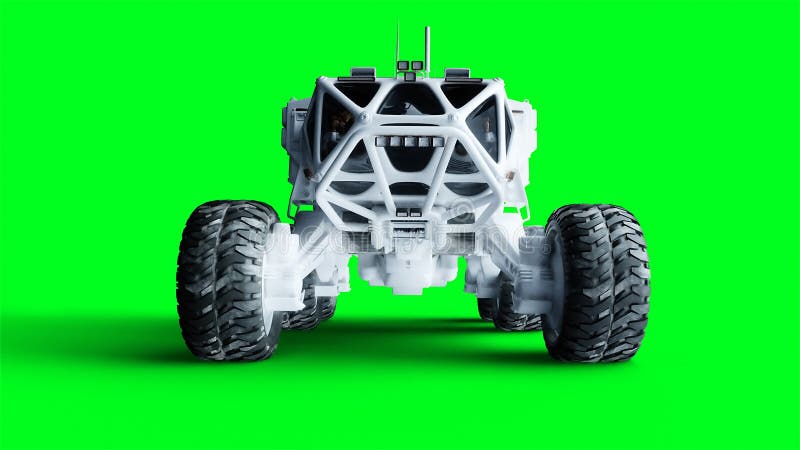 Rover Isolate on Green Screen. 3d Rendering. Stock Illustration ...