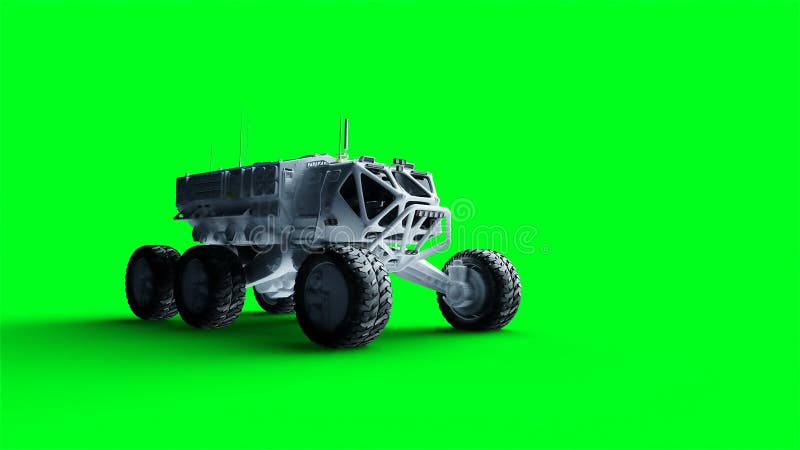 Rover Isolate on Green Screen. Realistic 4k Animation. Stock Video ...