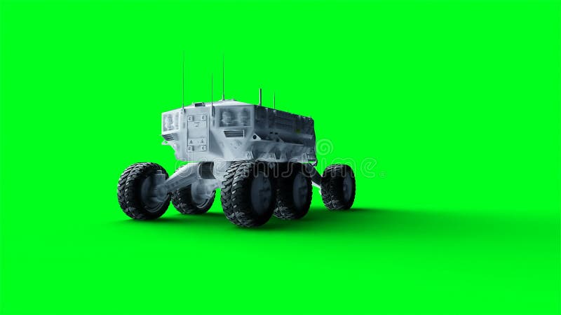 Rover Isolate on Green Screen. Realistic 4k Animation. Stock Video ...