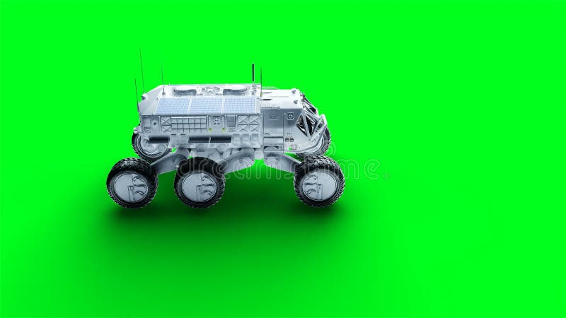Rover Isolate on Green Screen. Realistic 4k Animation. Stock Video ...