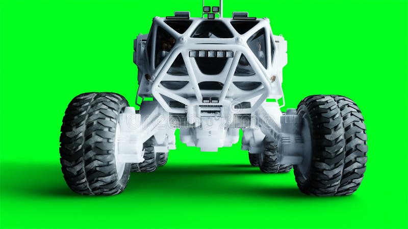 Rover Isolate on Green Screen. Realistic 4k Animation. Stock Video ...