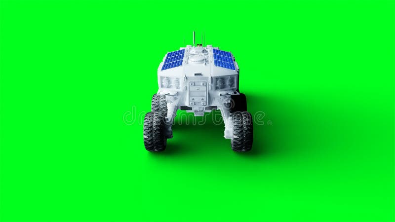 Rover Isolate on Green Screen. Realistic 4k Animation. Stock Footage ...