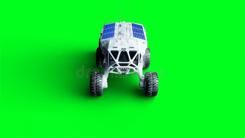 Rover Isolate on Green Screen. Realistic 4k Animation. Stock Footage ...