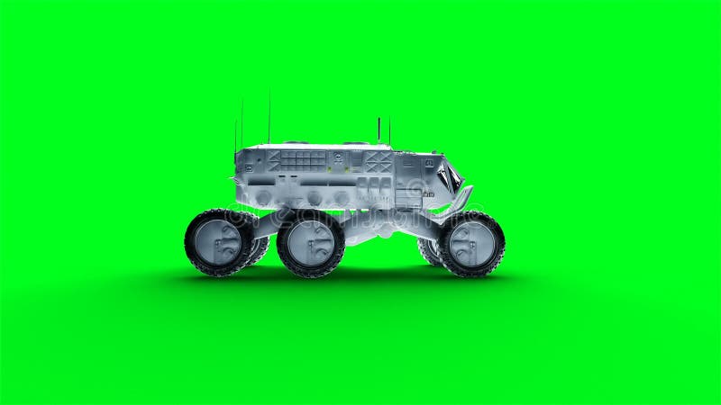 Rover Isolate on Green Screen. Realistic 4k Animation. Stock Video ...
