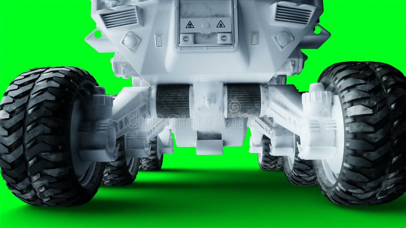 Rover Isolate on Green Screen. Realistic 4k Animation. Stock Video ...