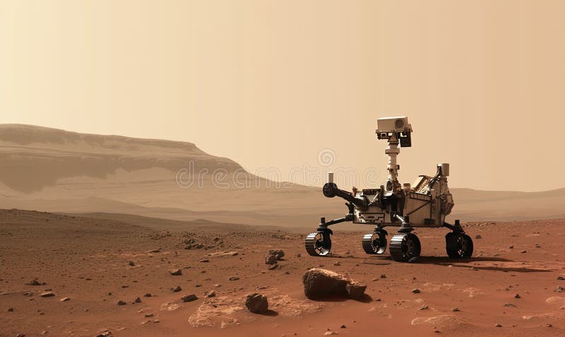 Mars Rover Explores Mars Rocky Terrain Alone Creating Using Generative ...