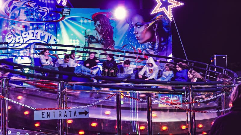 Spinning Amusement Park Ride Tagada Stock Footage - Video of prater ...