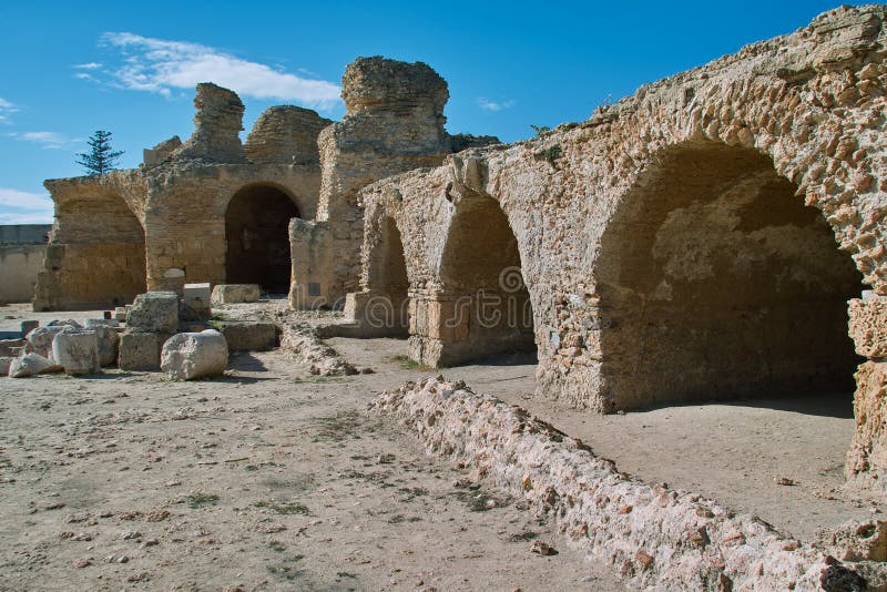 Rovine Di Cartagine, Tunisia Fotografia Stock - Immagine di materiale ...