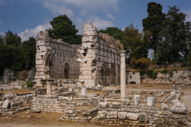 Rovine Romane in Nizza, Francia Fotografia Stock - Immagine di posto ...