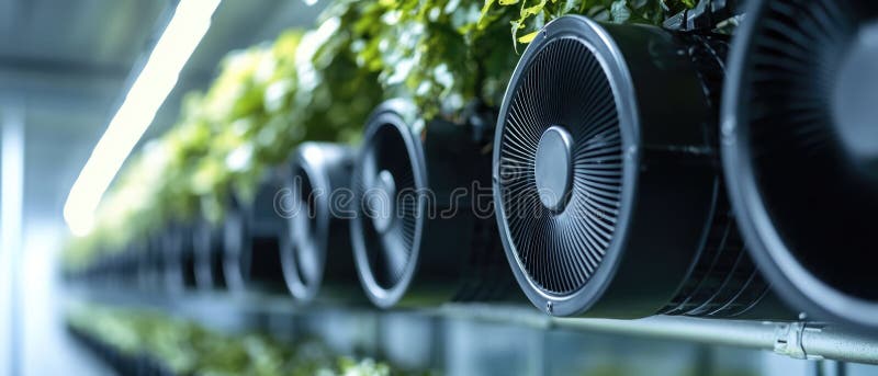 Row of Air Conditioners on a Shelf, Equipment for Home or Office Use ...