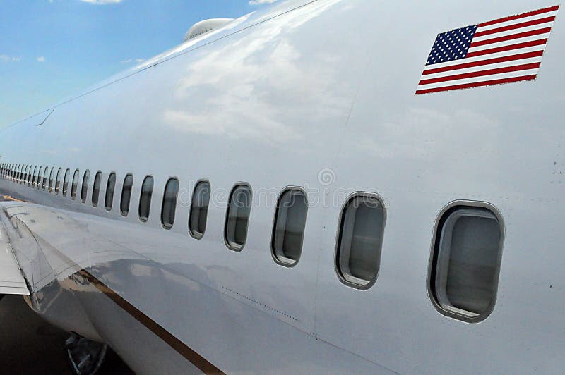 A row of airplane windows stock photo. Image of taxi - 73152842