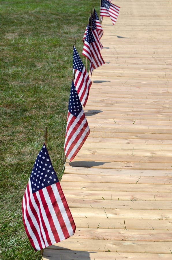 Row of american flags stock image. Image of white, holiday - 25637581