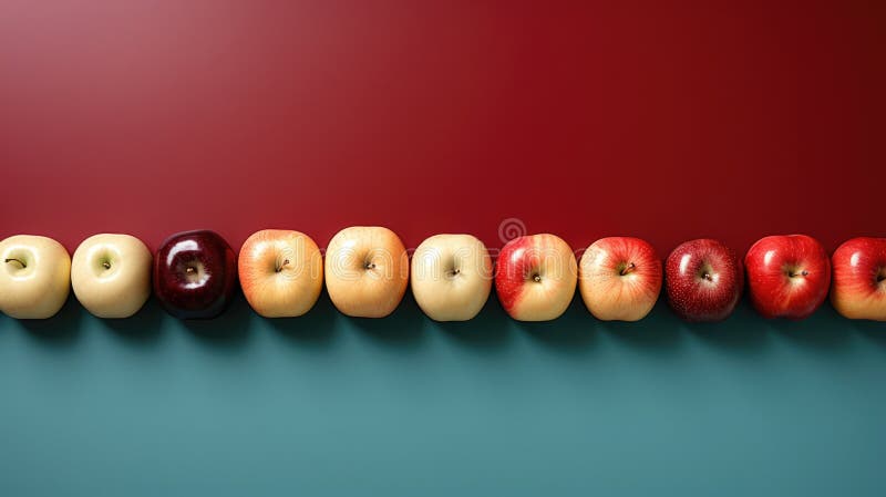 The Red Apples are Arranged in a Round Tray Stock Image - Image of ...