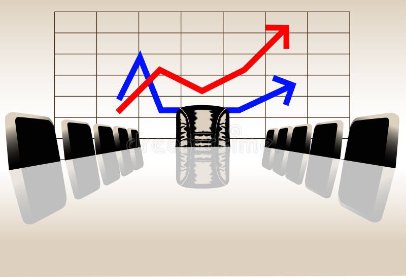 Row of Arm-chairs at a Table Stock Vector - Illustration of decide ...