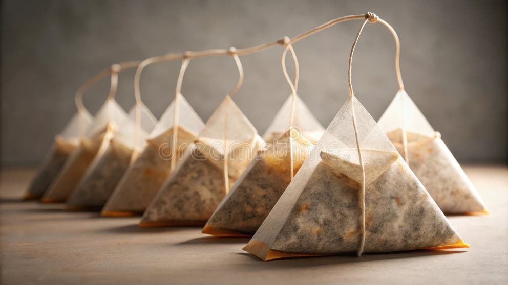 Aromatic Pyramid Tea Bags Stock Illustrations – 19 Aromatic Pyramid Tea ...