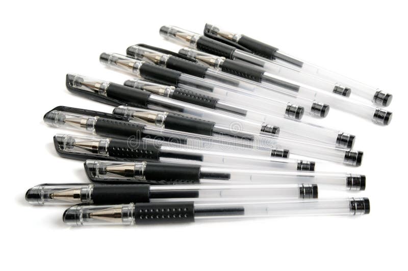 A row of ballpoint pens stock photo. Image of ballpoint - 8073462