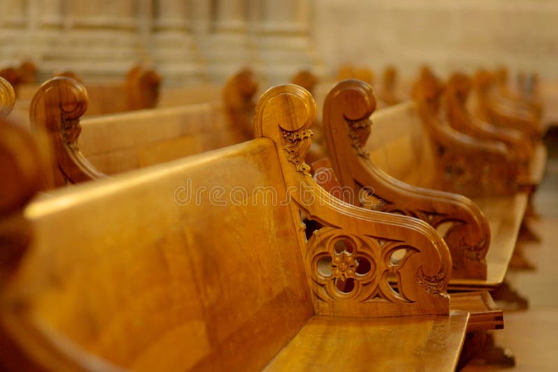 Row of benches in church stock photo. Image of background - 10325034