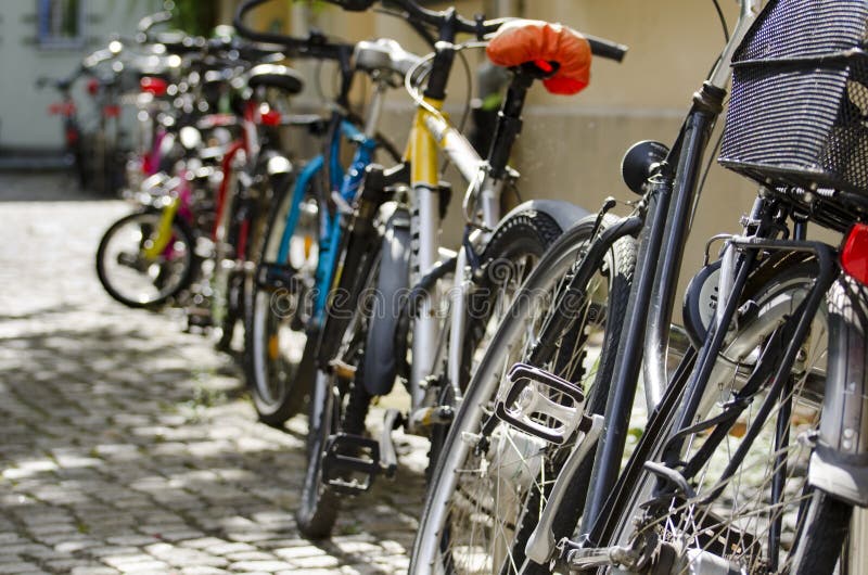 Row of Bikes stock image. Image of city, bike, urban - 27227827
