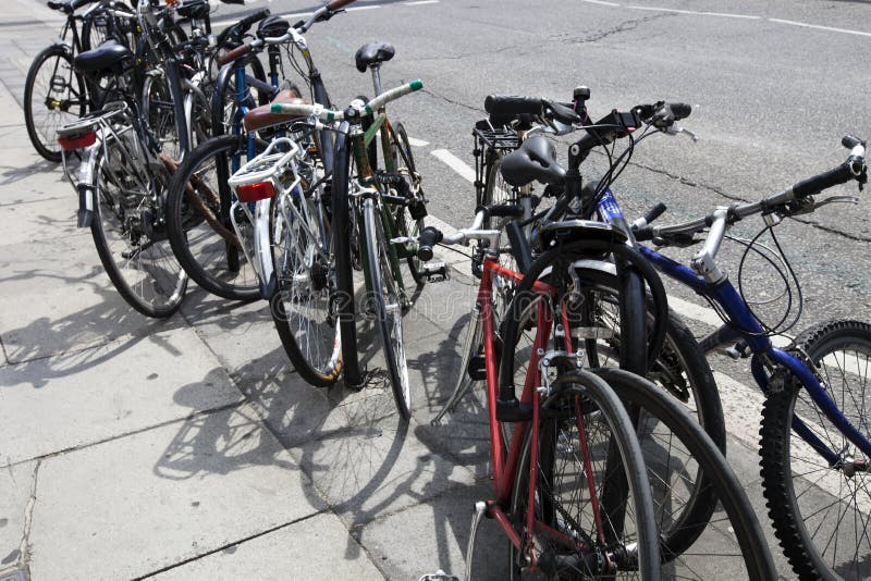 Row of bikes stock photo. Image of vehicle, europe, group - 33911114