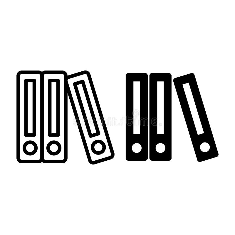 Binder Folders Line Icon. Office Archive Vector Illustration Isolated ... Binder Folders Line Icon. Office Archive Vector Illustration Isolated ...