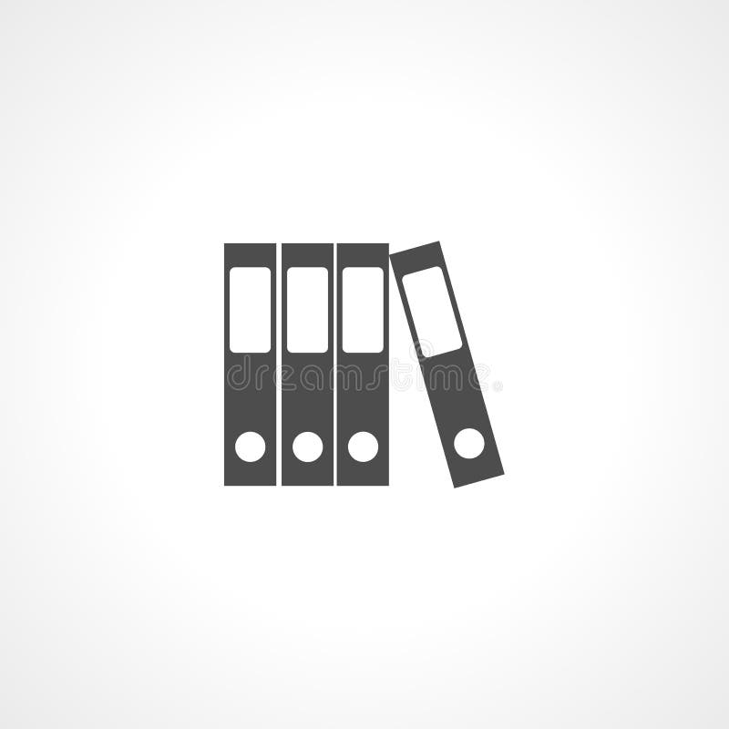 Row of Binders Sign. Binder Isolated Simple Icon Stock Vector ...