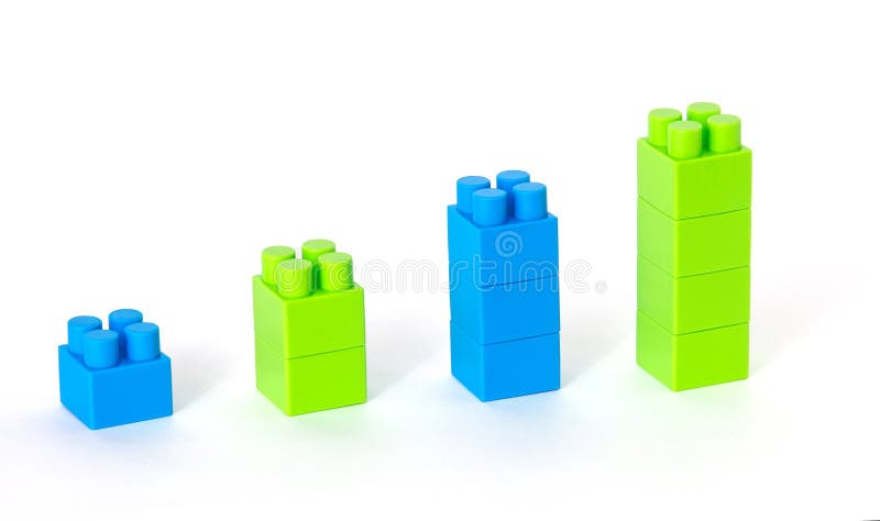 Row of Blocks, Forming a Graph. Stock Image - Image of concepts, ideas ...