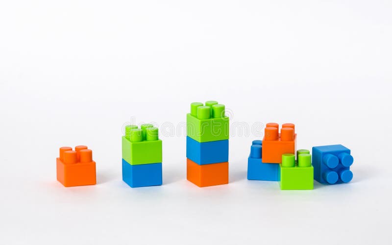 Row of Blocks, Forming a Graph, Last Low is Browken Stock Image - Image ...