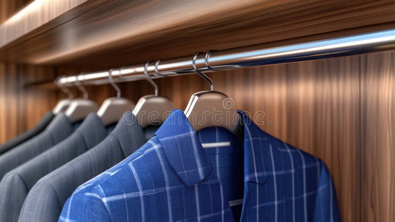 Men S Suits Hanging in a Stylish Boutique. Row of Elegant Jackets on ...