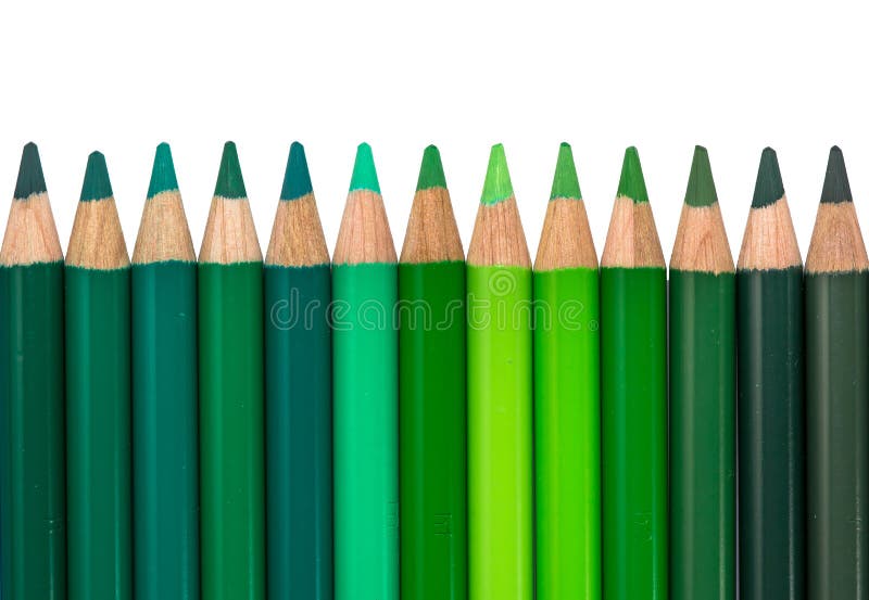 Green color pencil stock image. Image of coloring, blue - 4682053