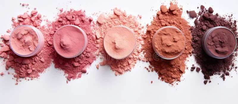 A Row of Blush Shades on White, Like Petals in a Circle Stock Image ...