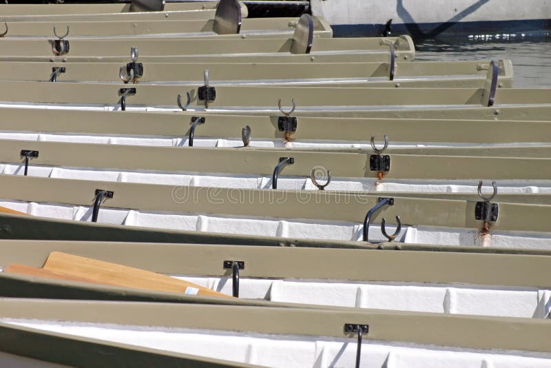 Row Boats stock image. Image of boats, harbor, port, lined - 761097