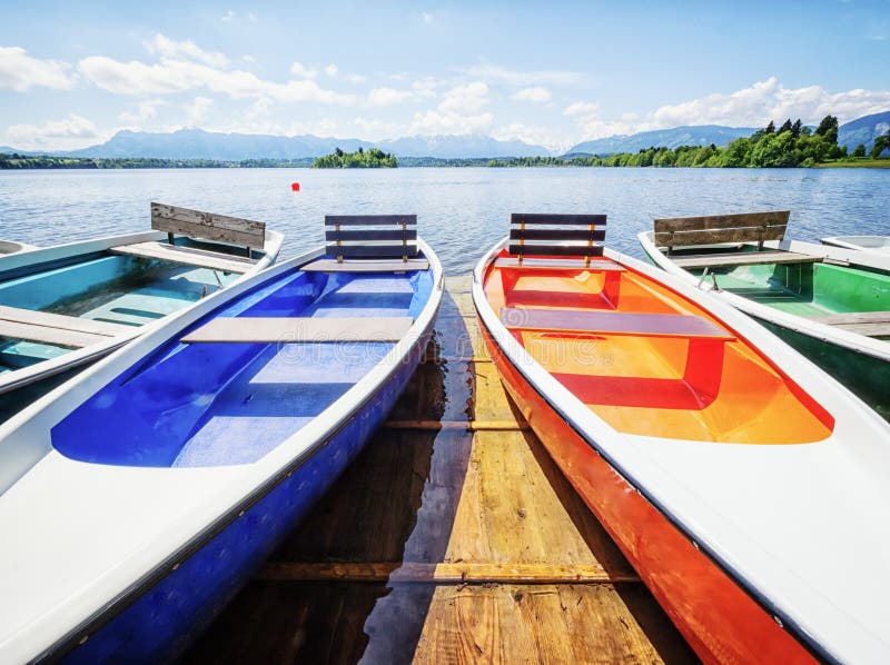 Row boats stock photo. Image of color, clean, green, scene - 32172878