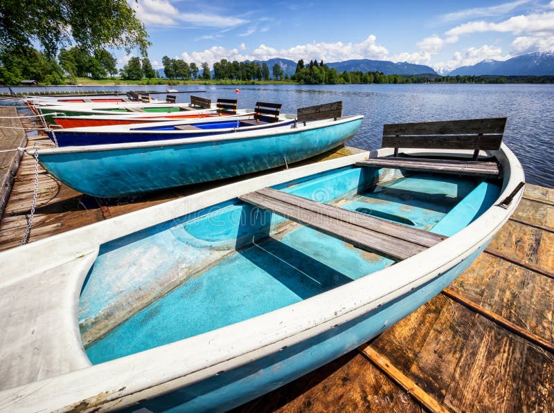 Row boats stock photo. Image of fashioned, outdoors, blue - 47907616