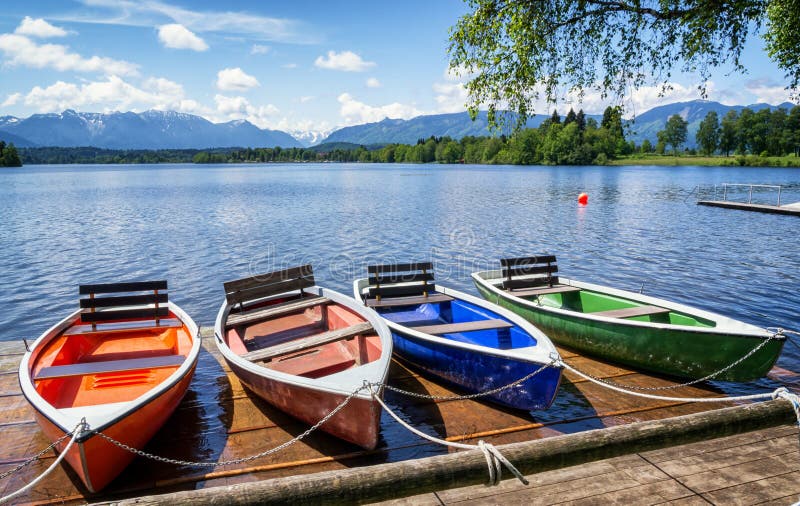 Row boats stock photo. Image of color, clean, green, scene - 32172878